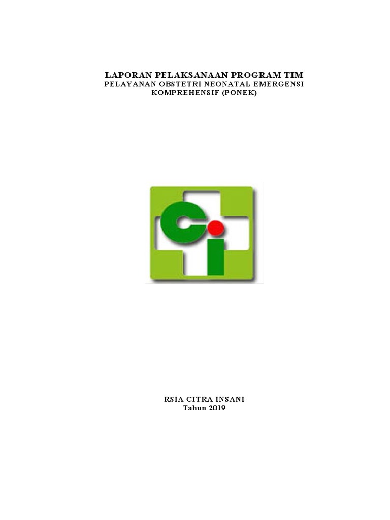 LAPORAN PELAKSANAAN PROGRAM TIM Ponek Baru | PDF