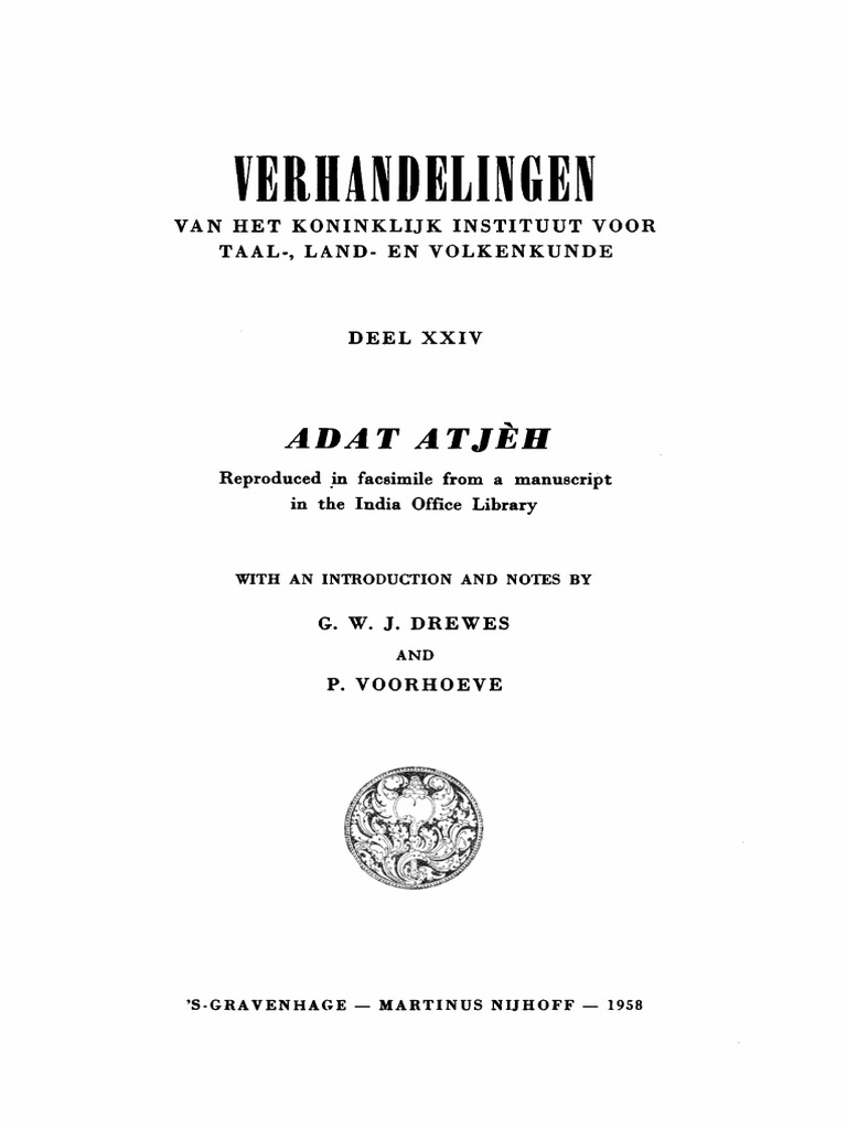 Adat Atjèh: Manuscript Facsimile | PDF | Manuscript | Folio