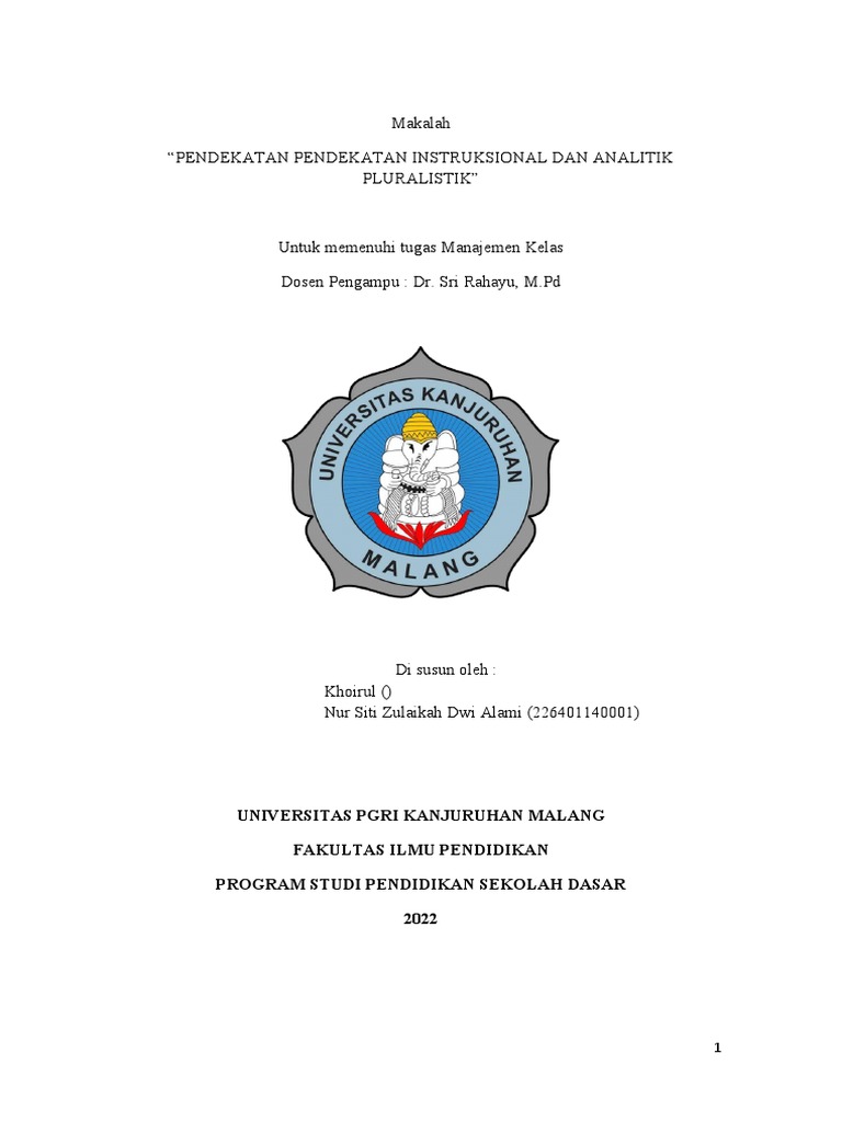 Kelompok 5 - Pendekatan - Manajemen - Kelas | PDF