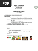 GRADE 5 SCIENCE Lesson Plan - Compilation | PDF | Nonverbal ...