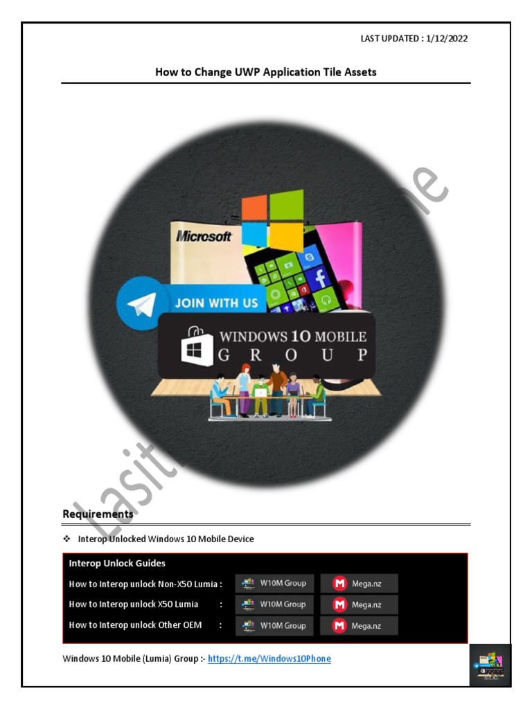 How To Change UWP Application Tile Assets | PDF | Windows 10 | Mobile App