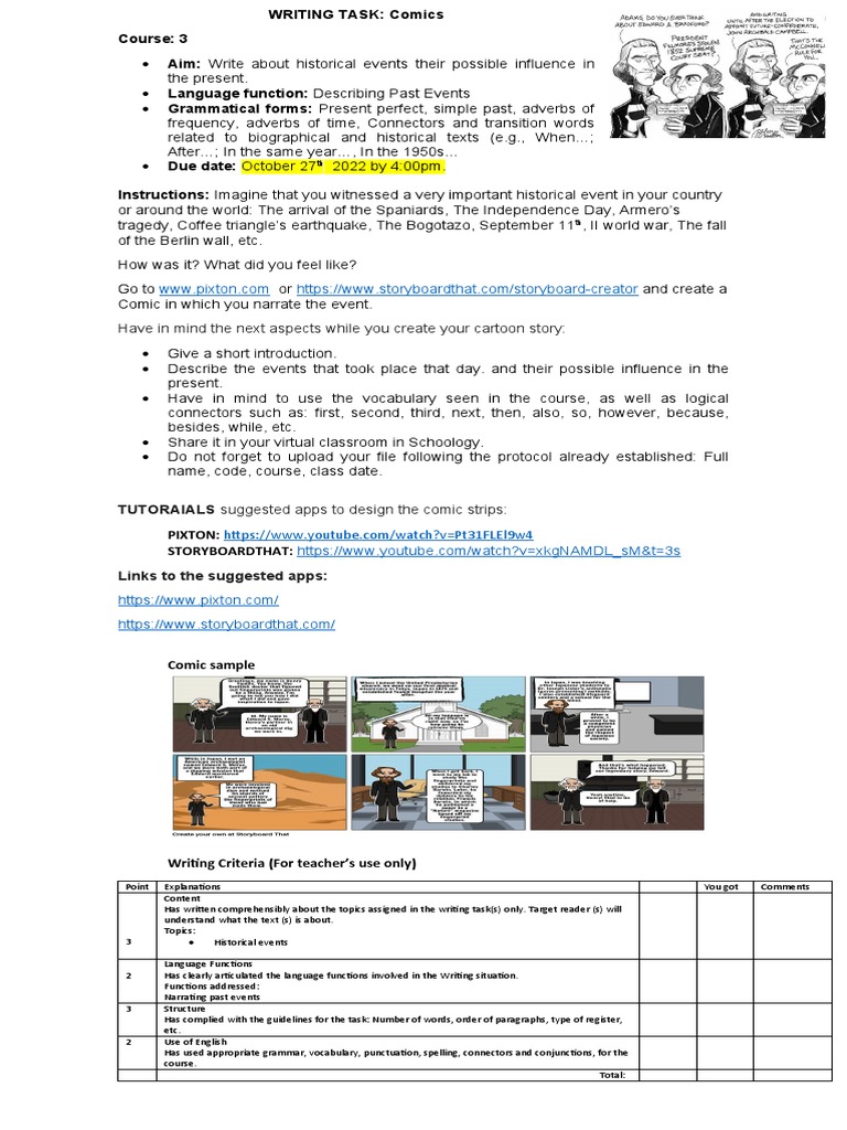 PRODUCT UNIT 5 - Comic Strips - Historical Events | PDF