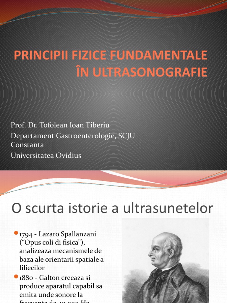 Curs 1 - Principii Fizice Fundamentale În Ultrasonografie - Final | PDF