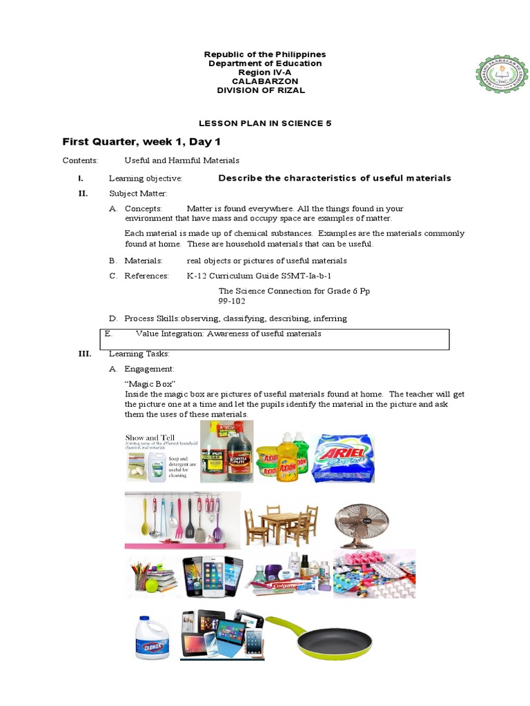 Science Lesson Plan 5 | PDF | Lesson Plan