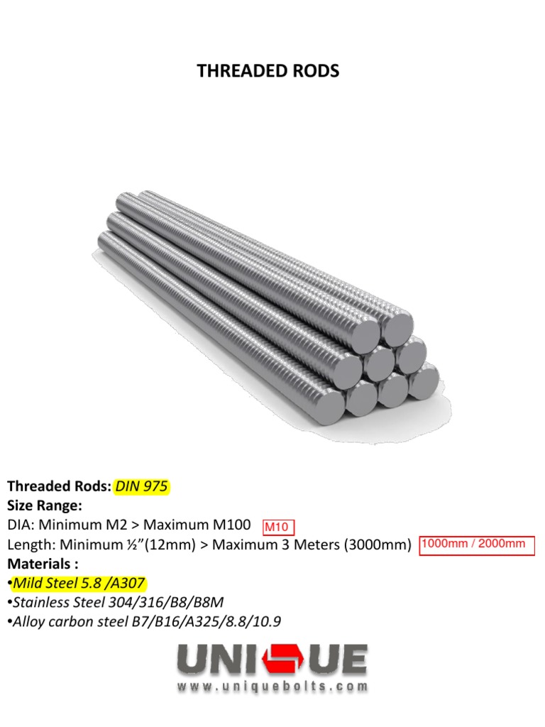 Threaded Rods | PDF