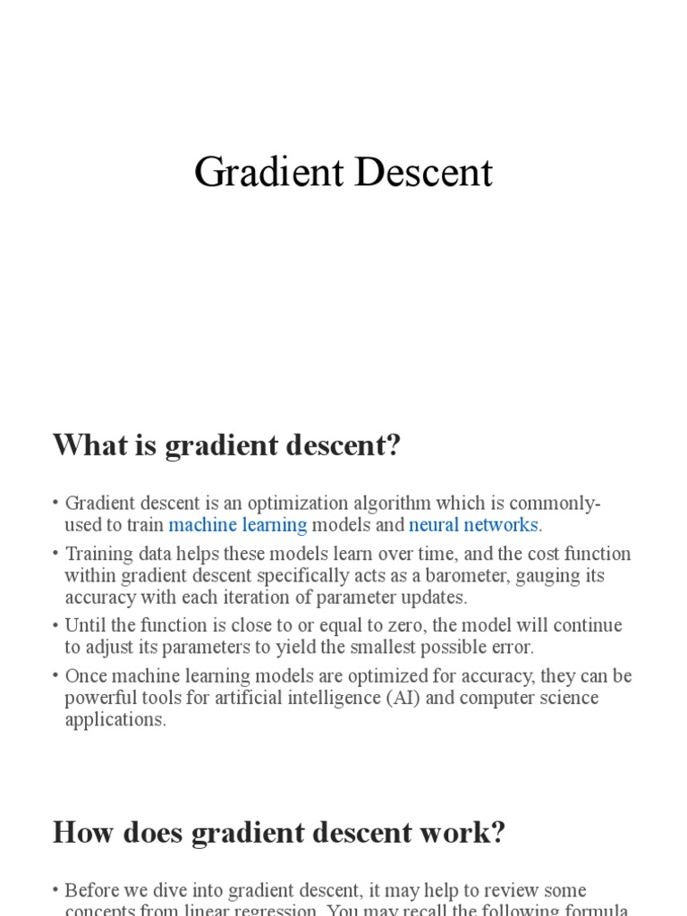 Gradient Descent | PDF | Machine Learning | Computational Science