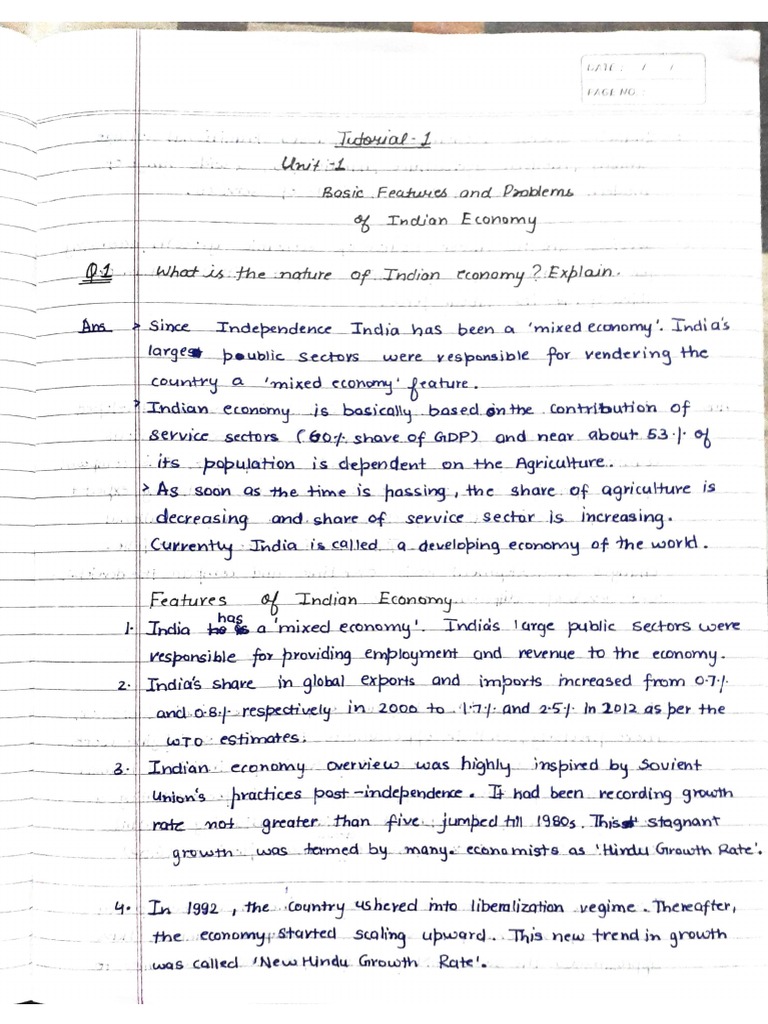 Basic Feature and Problems of Indian Economy | PDF