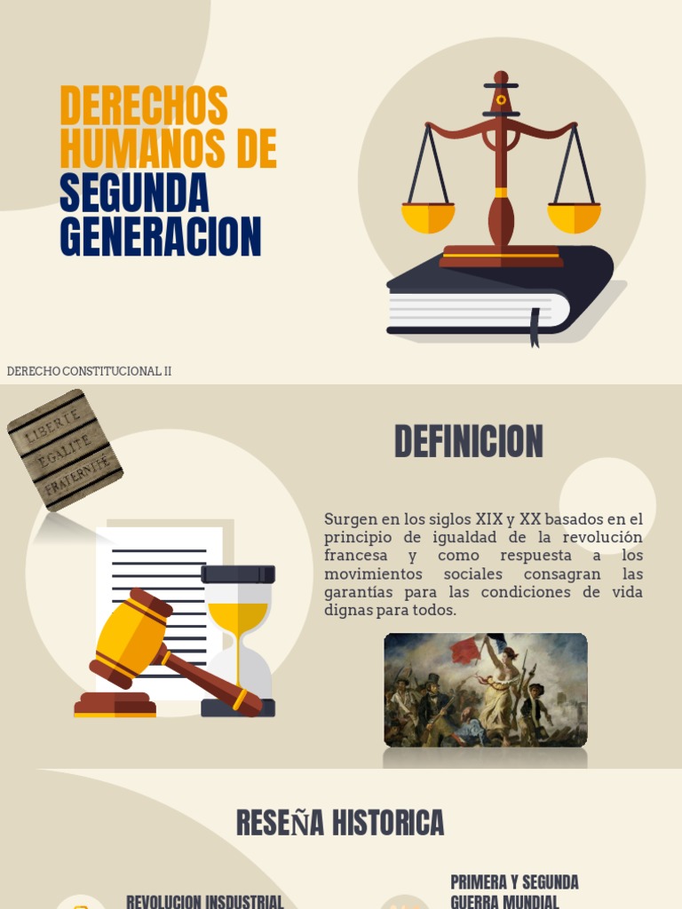 Derechos Humanos de Segunda Generacion - Derecho Constitucional | PDF ...