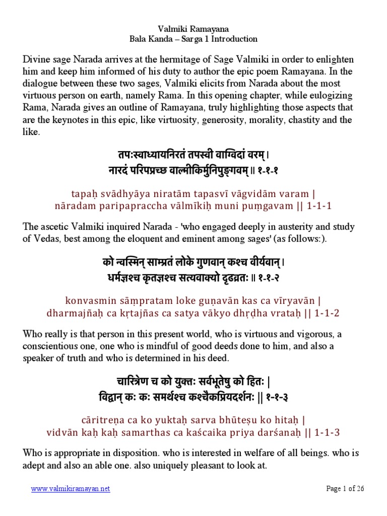 100 Verse Ramayana | PDF | Sita | Rama