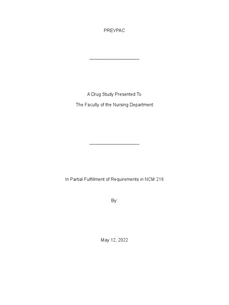 A Drug Study on Prevpac (Lansoprazole, Amoxicillin, and Clarithromycin ...