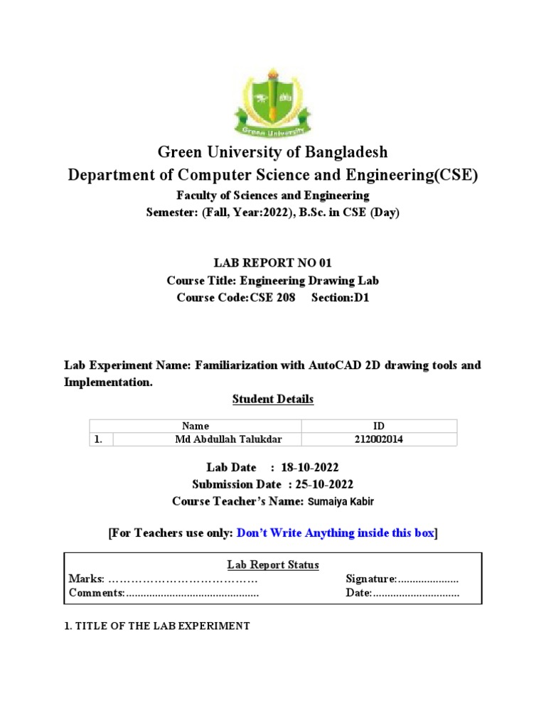 Lab Report Template | PDF