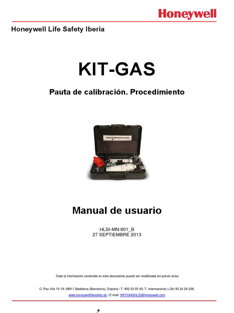 KIT de Calibracion Detector Honeywell | PDF | Ciencia y matemáticas