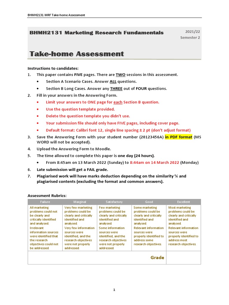 BHMH2131 MRF 2122S2 - THA - Answering Form | PDF