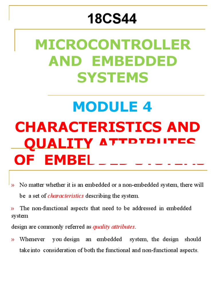 18CS44 MES Module4 | PDF | Embedded System | Parallel Computing