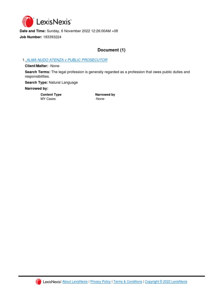 Alma Nudo Atenza V Public Prosecutor | PDF | Crime & Violence ...