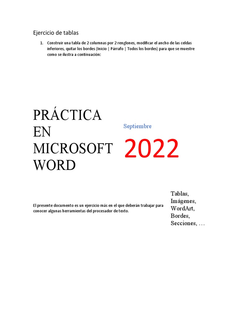 Ejercicio de Tablas | PDF | Informática