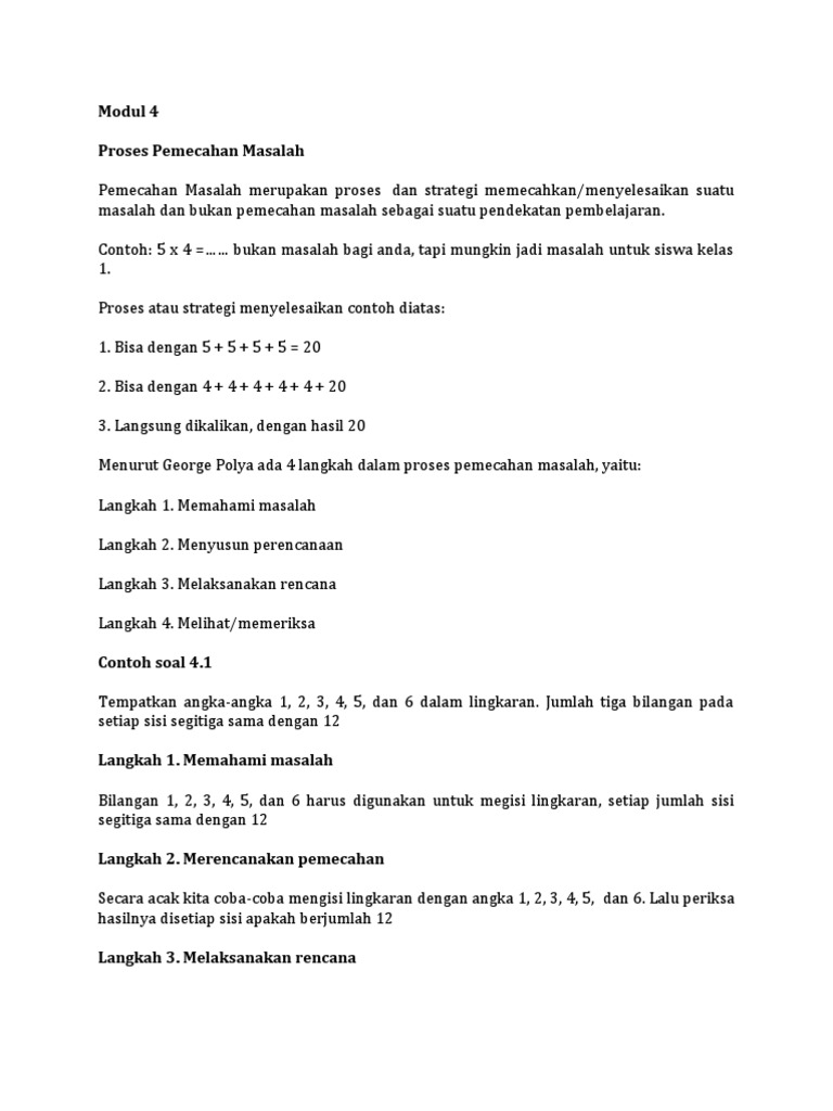 Modul 4 MTK | PDF | Metode & Bahan Ajar