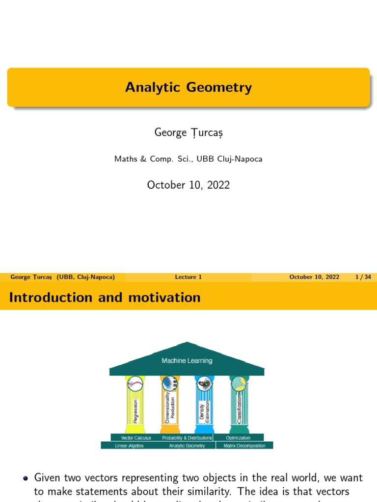 Lecture 1 Pdf Cartesian Coordinate System Geometry
