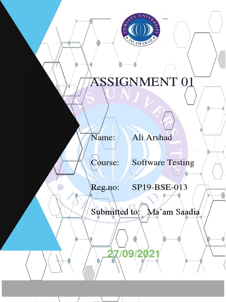 Assignment 01: Name: Ali Arshad | PDF | Agile Software Development | Software Development Process