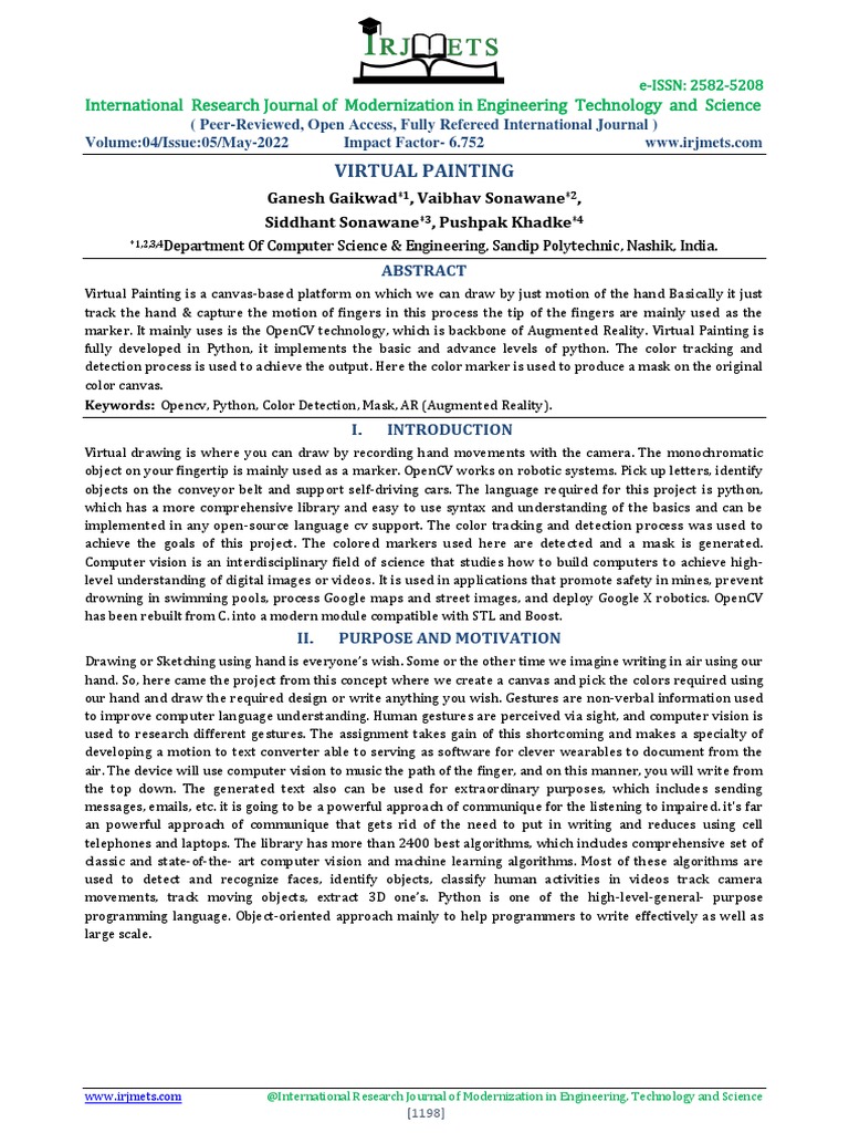 Fin Irjmets1652290636 | PDF | Computer Vision | Python (Programming Language)