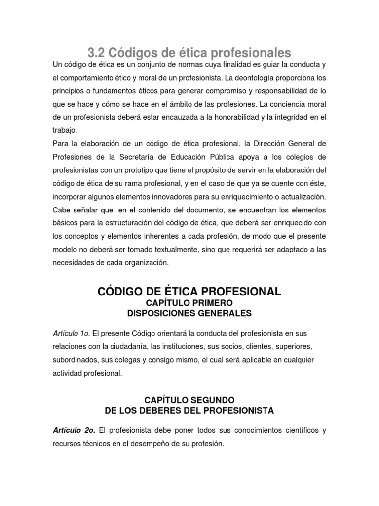 Códigos de Ética Profesional: Guía Esencial | PDF | Ética profesional ...