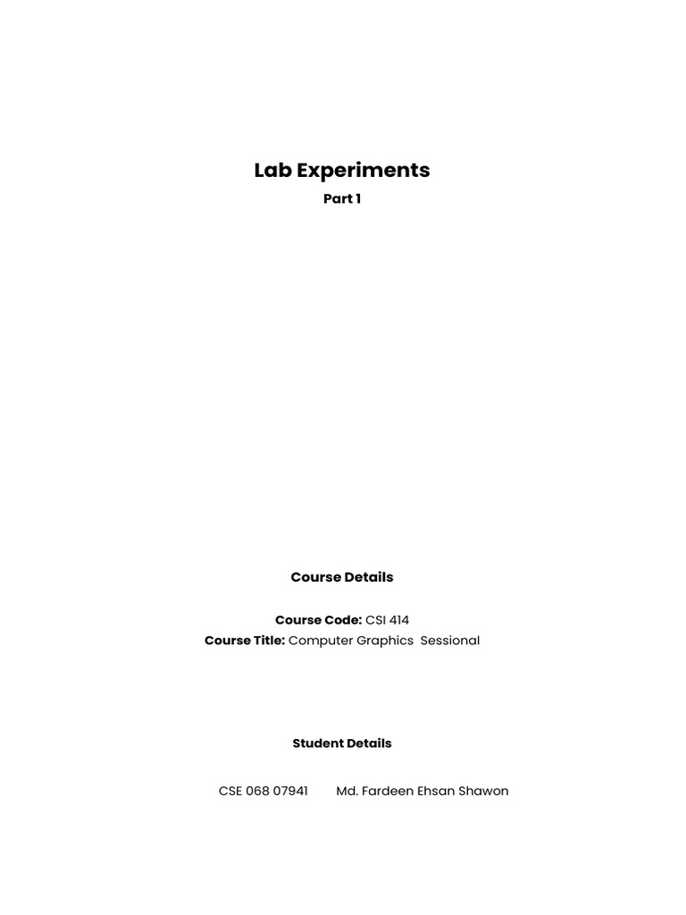 CG Lab Experiments | PDF | Computing | Software Development CG Lab Experiments | PDF | Computing | Software Development