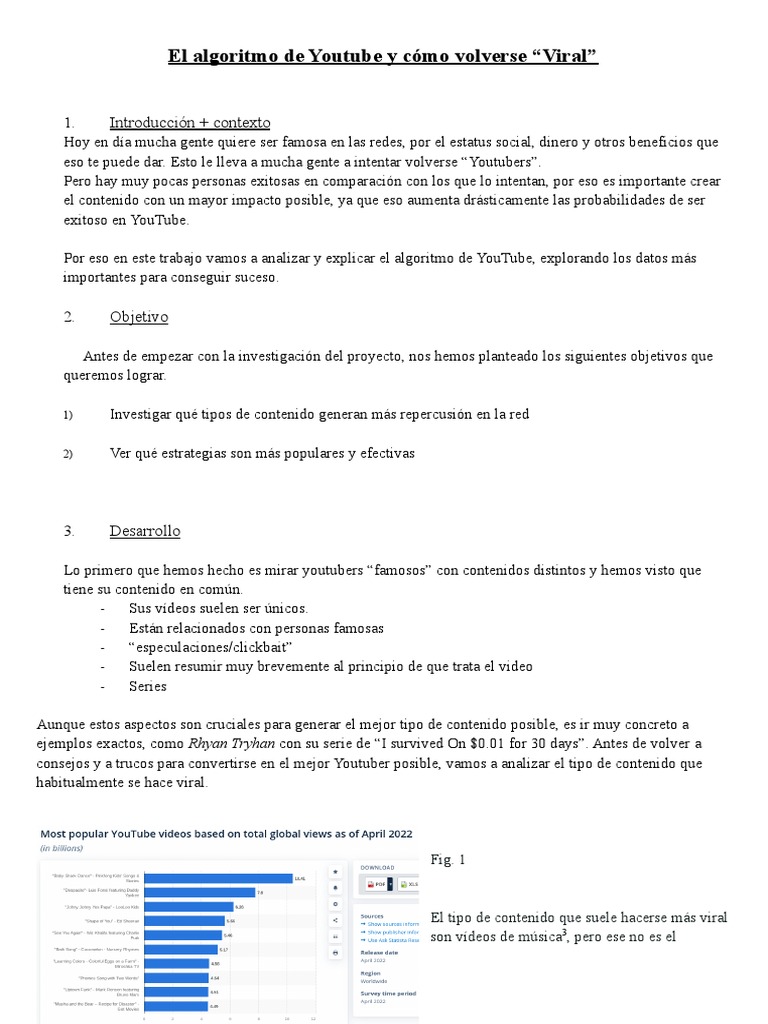 El Algoritmo de Youtube y Cómo Volverse "Viral" | PDF