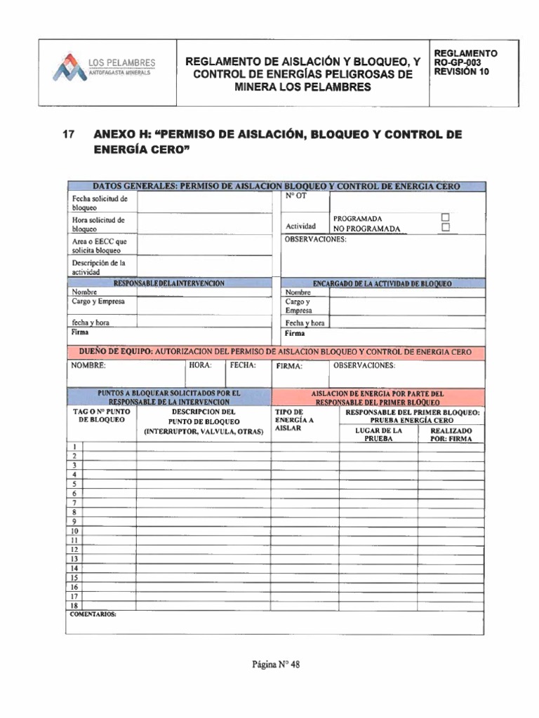 Permiso de Bloqueo | PDF