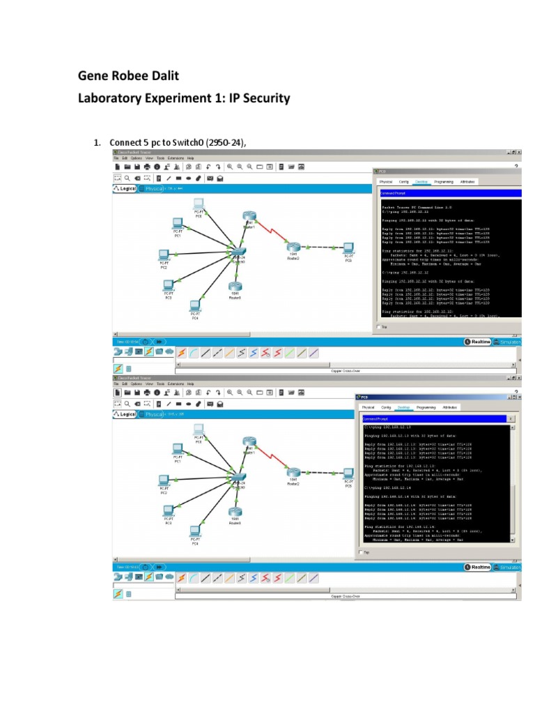 Laboratory Experiment 1 IP Security | PDF | Computers