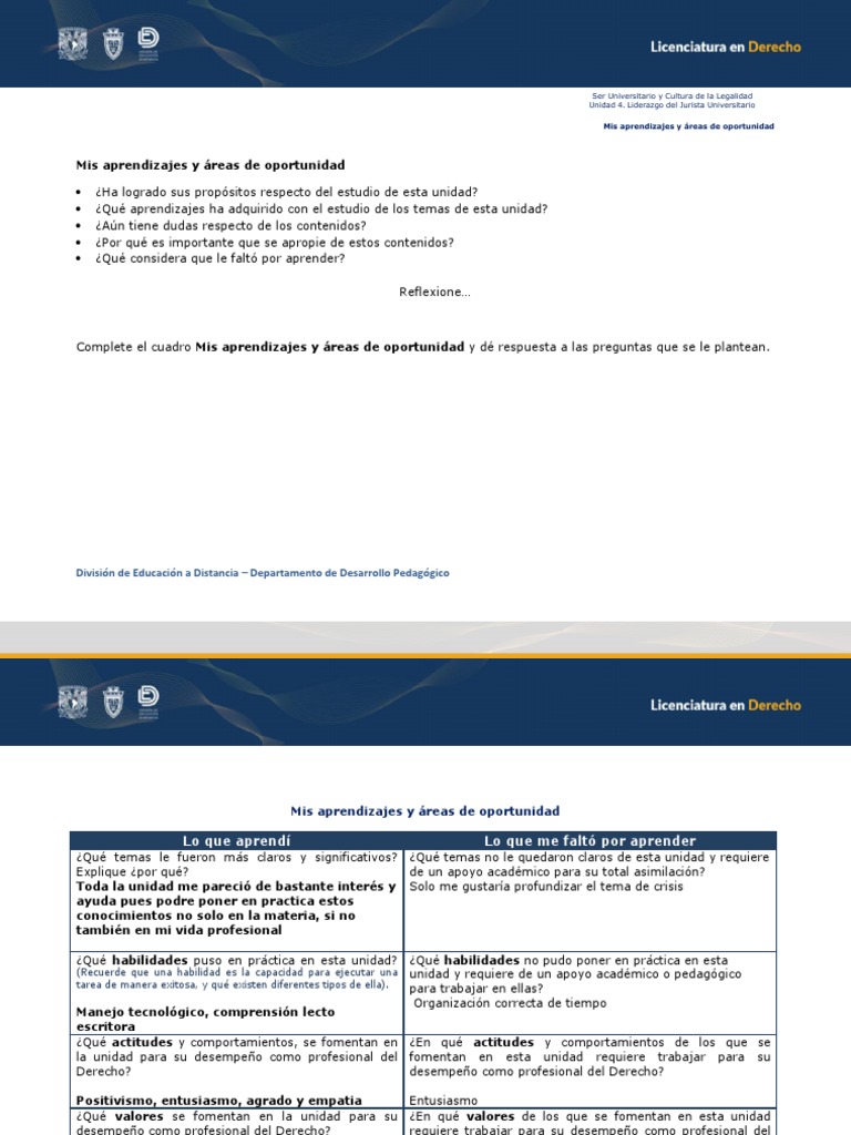 Ramireze - Mis Aprendizajes y Areas de Oportunidad - U4 - Suc | PDF ...