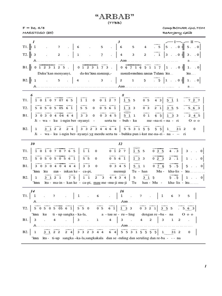 ARBAB | PDF | Musical Compositions | Musical Notation