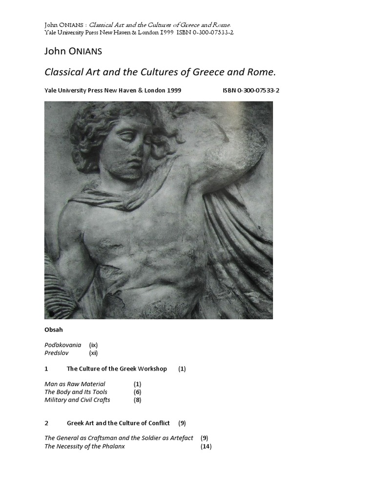 Onians Classical Art 000 | PDF | Classical Antiquity | The Arts