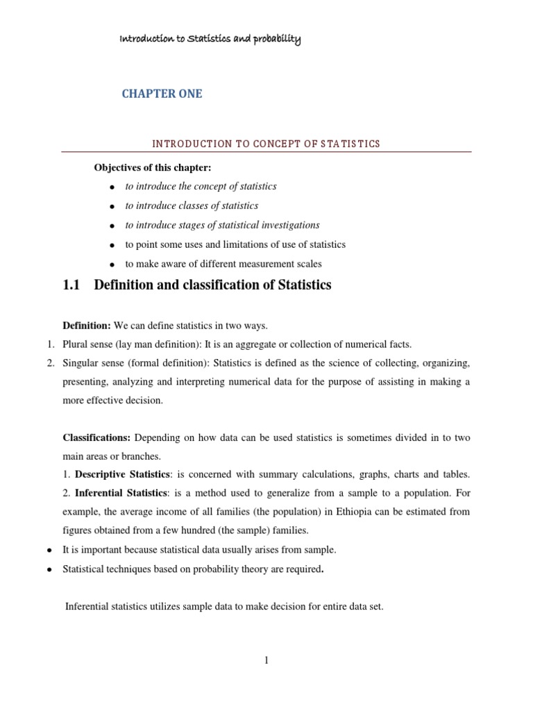 Statics and Probability Ch1-9 | PDF | Sampling (Statistics) | Statistics