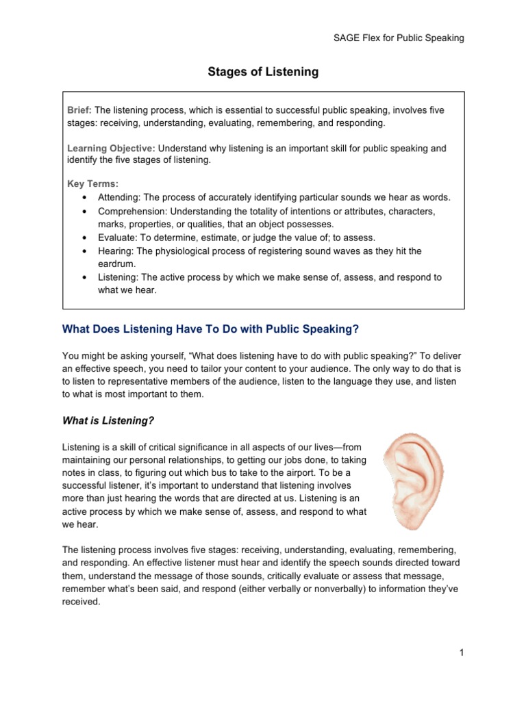 Listening Section 01 Module01 | PDF | Hearing | Speech