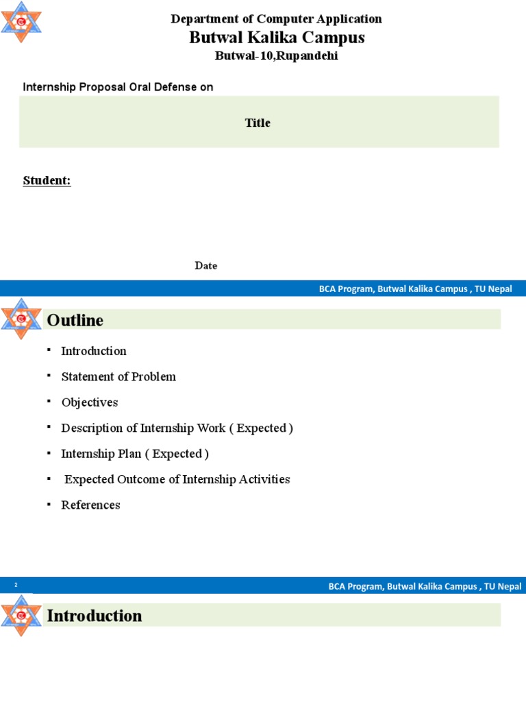 BCA Internship Proposal Overview | PDF | Computing | Computer Science