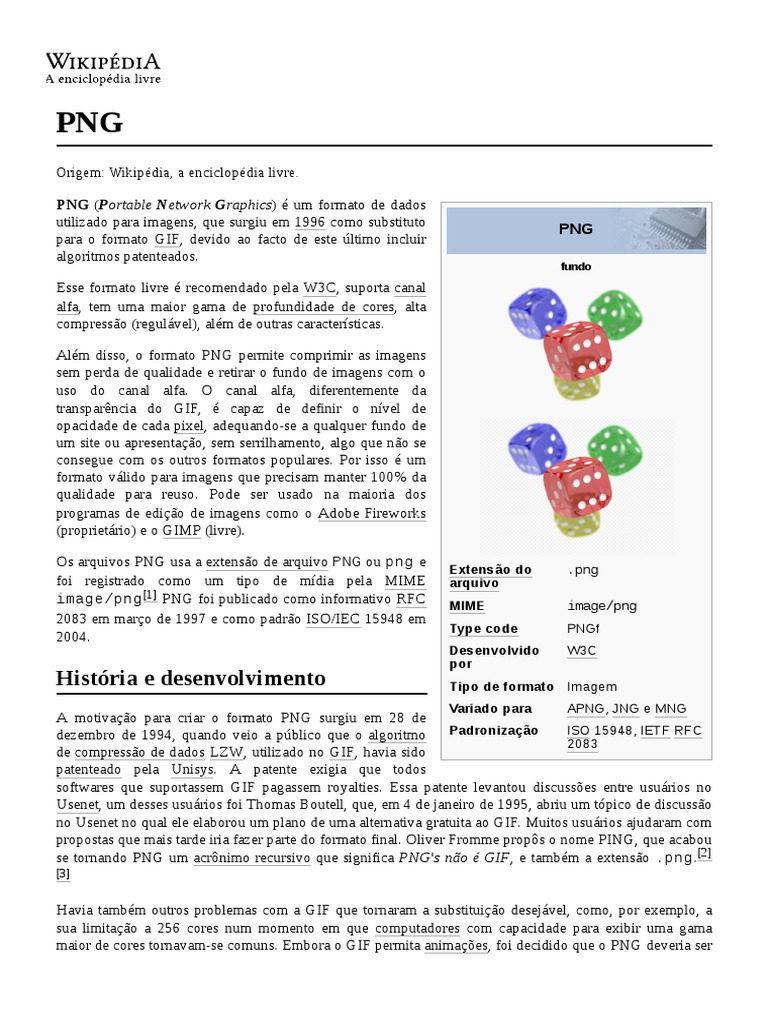 História e Desenvolvimento: PNG (Portable Network Graphics) É Um ...