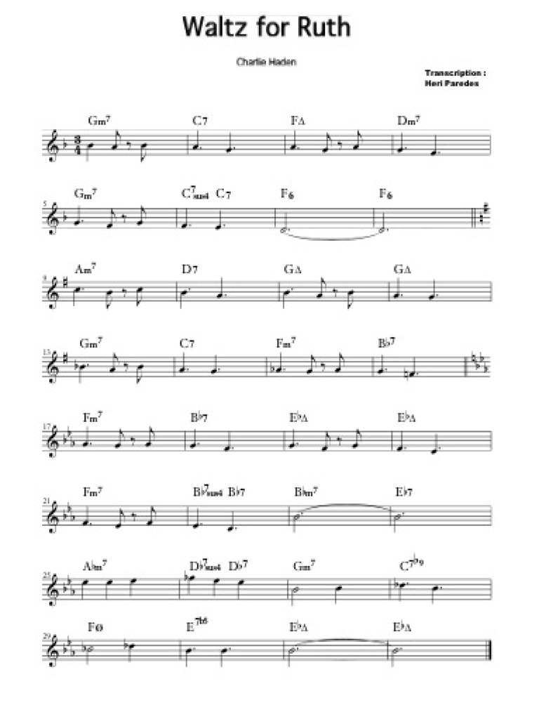 Waltz For Ruth - P Metheny | PDF