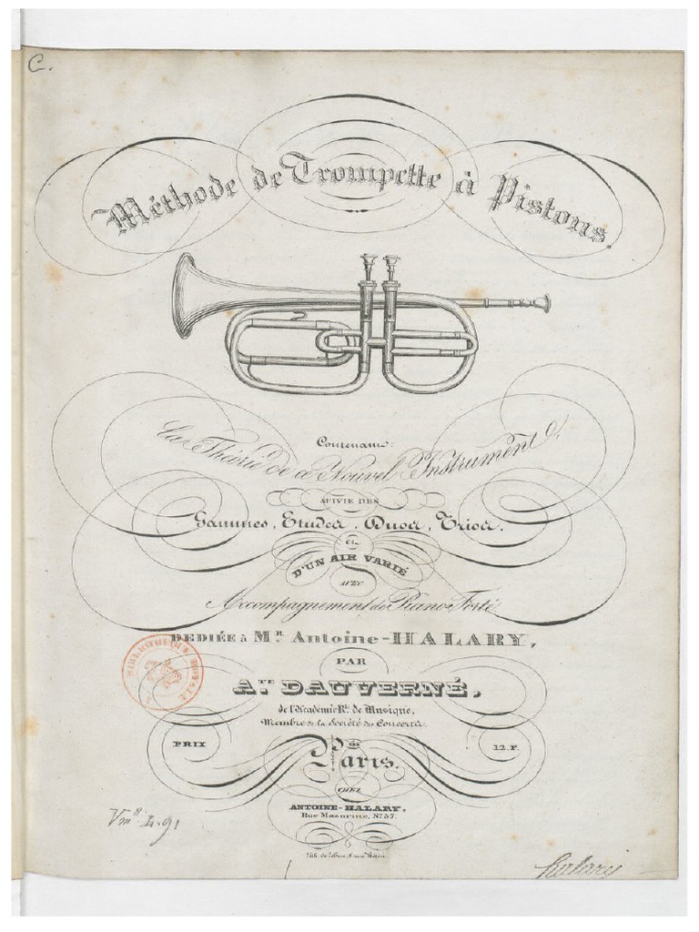 IMSLP569182 PMLP917223 Me Thode de Trompette A Pistons ... Dauverne | PDF