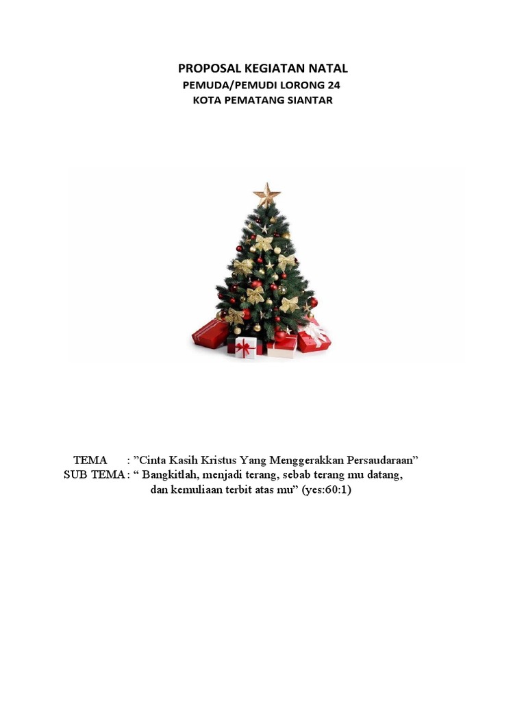 Proposal Perayaan Natal Lorong 24 | PDF