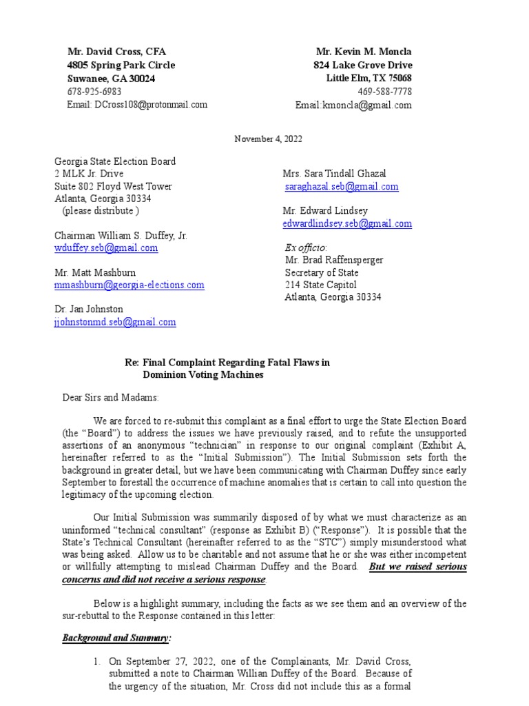 SEB Complaint - Cross - and - Moncla - 20221104 FINAL | PDF | Qr Code ...