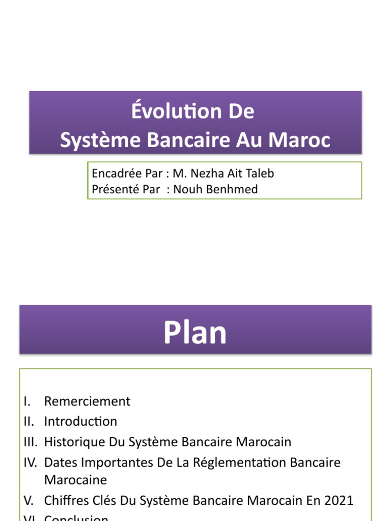 Évolution de Système Bancaire Au Maroc | PDF | Banques | Maroc
