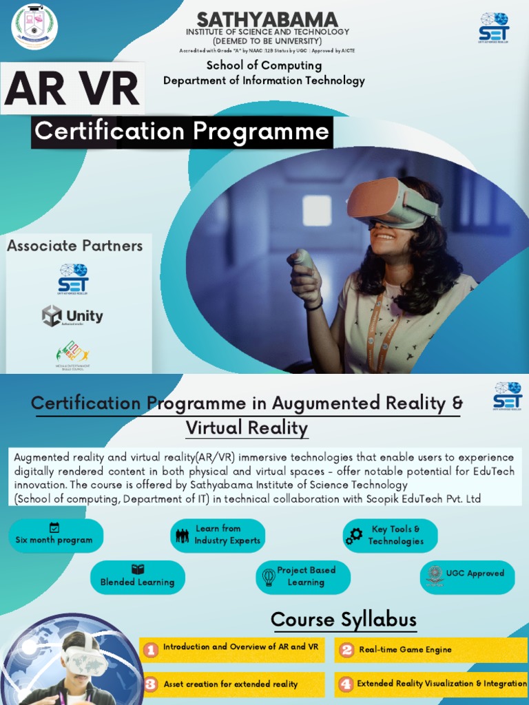 ARVR Brochure | PDF | Augmented Reality | Virtual Reality ARVR Brochure | PDF | Augmented Reality | Virtual Reality