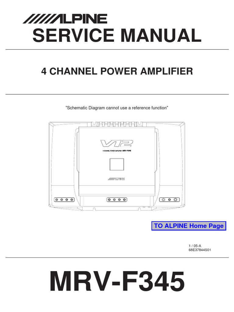 Alpine mrv-f345 SM | PDF | Amplifier | Fuse (Electrical)