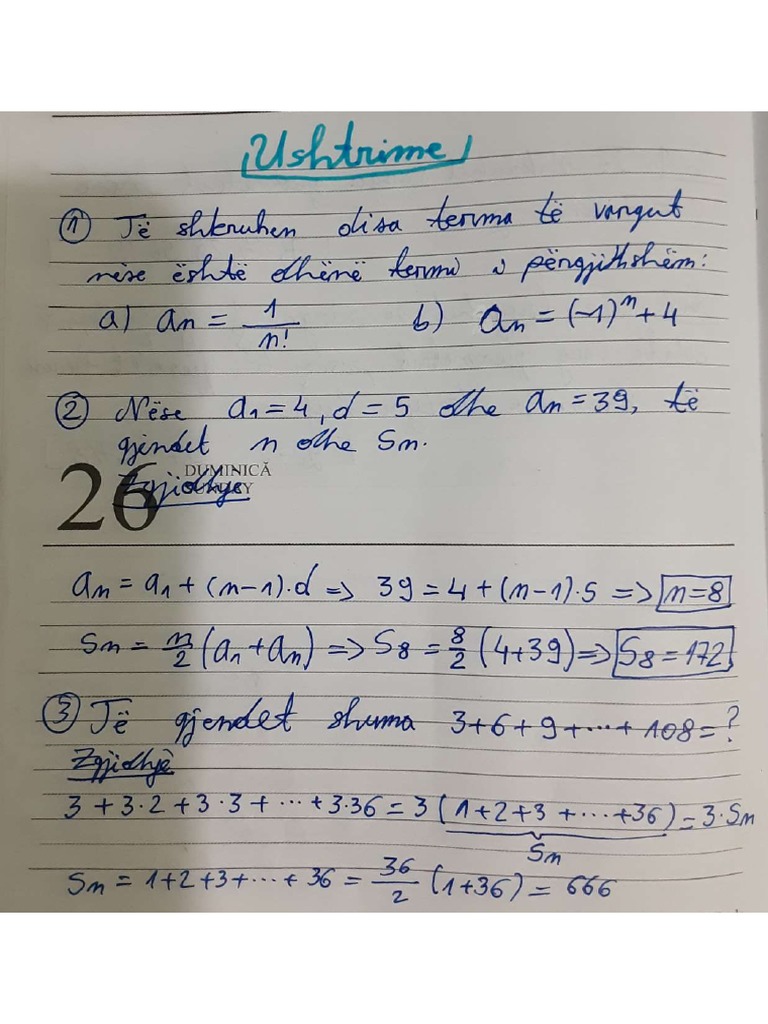 5) Vargu Numerik (Ushtrime) | PDF