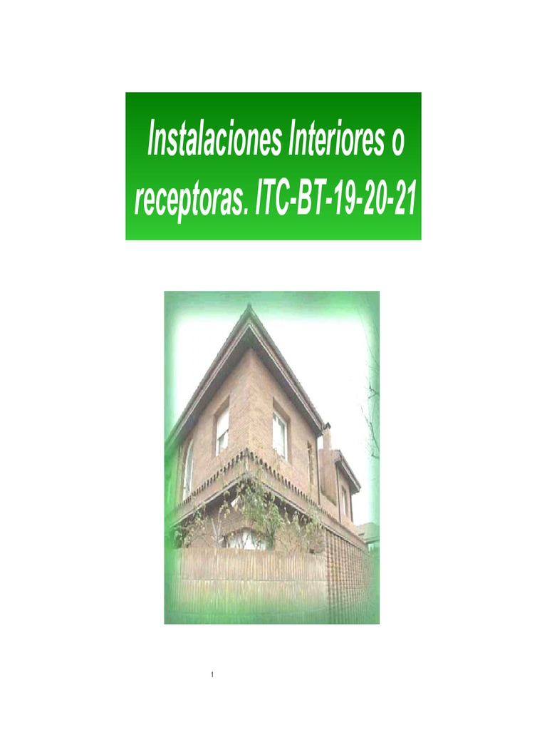 05 4 ITC-BT-19 20 y 21 Instalaciones Interiores | PDF | Corriente eléctrica | Resistor