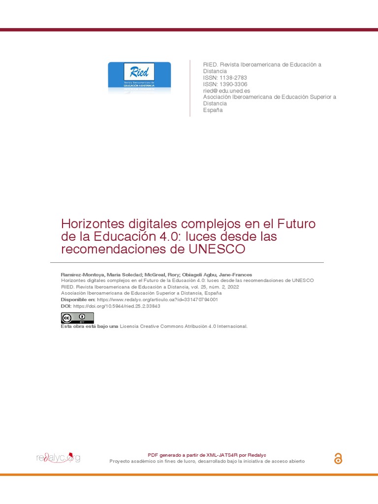 Futuro de la Educación 4.0 y UNESCO | PDF | Aprendizaje | Método de ...