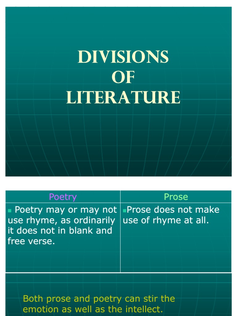 Divisions of Literature | Sonnets | Poetry