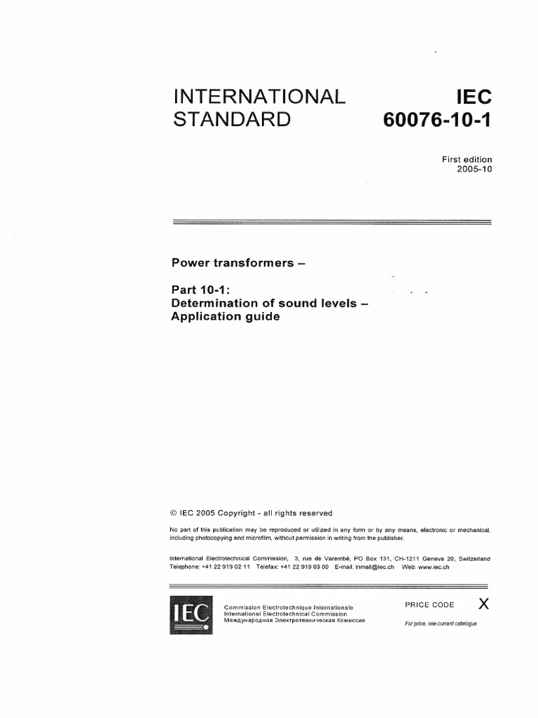 IEC 60076-10-01 (2005-10) PT - Sound - Appl - Guide | PDF