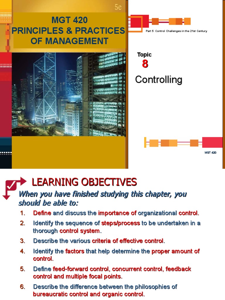 Chapter 8 Control | PDF | Organizational Culture | Reliability Engineering