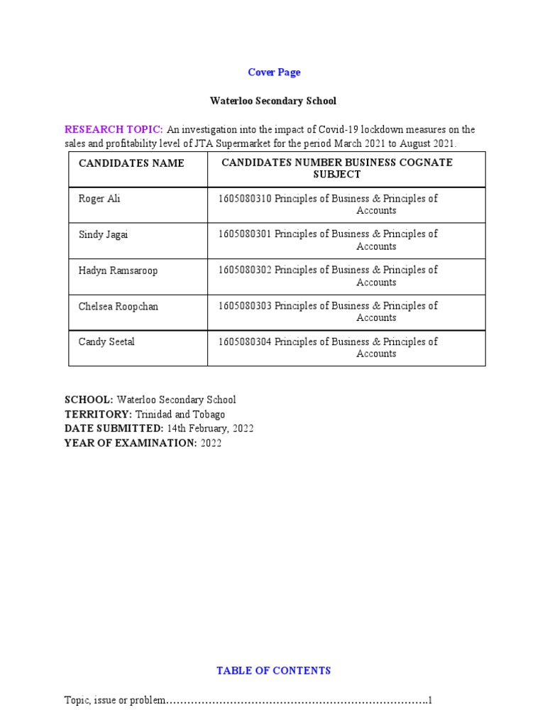 Draft Sba For Poa and Pob | Download Free PDF | Supermarket | Grocery Store